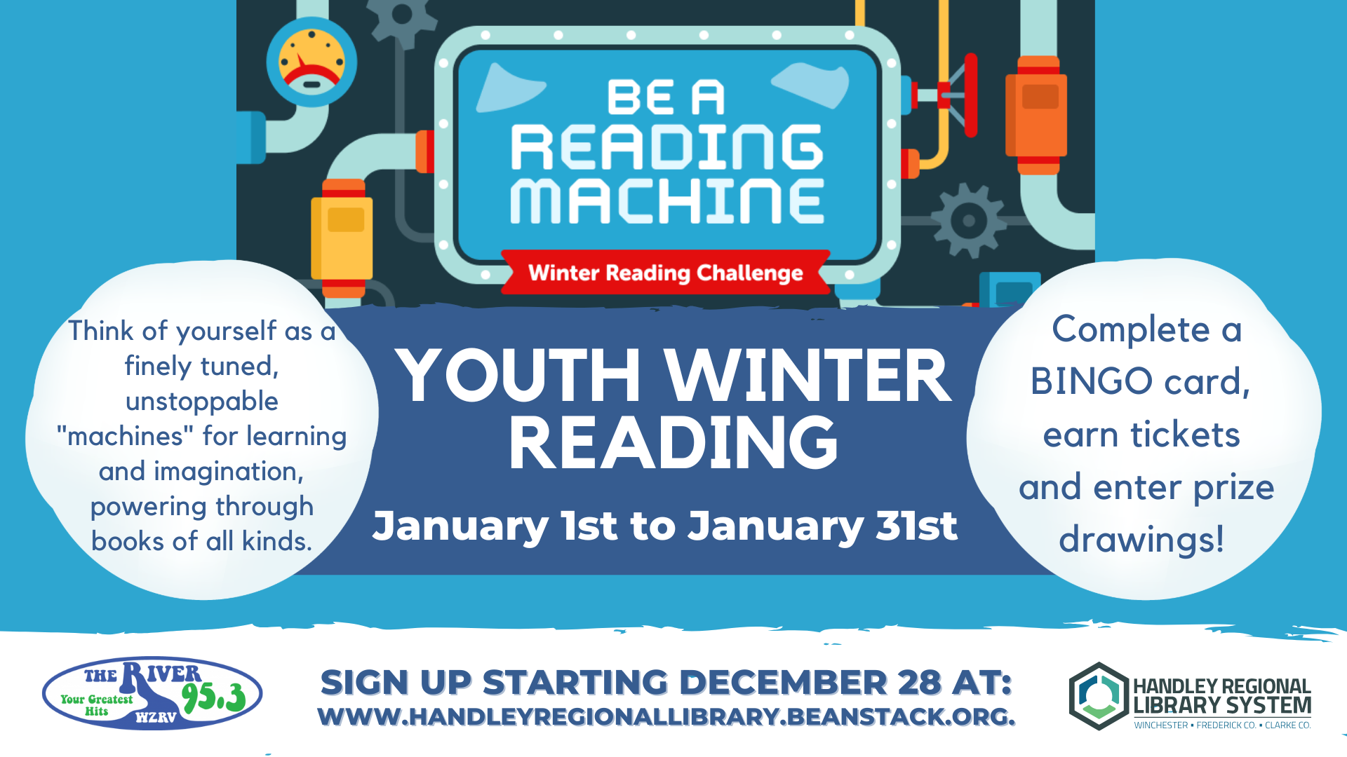 Rev Up Your Winter with the 2025 Winter Reading Program: Be a Reading Machine! | Handley ...